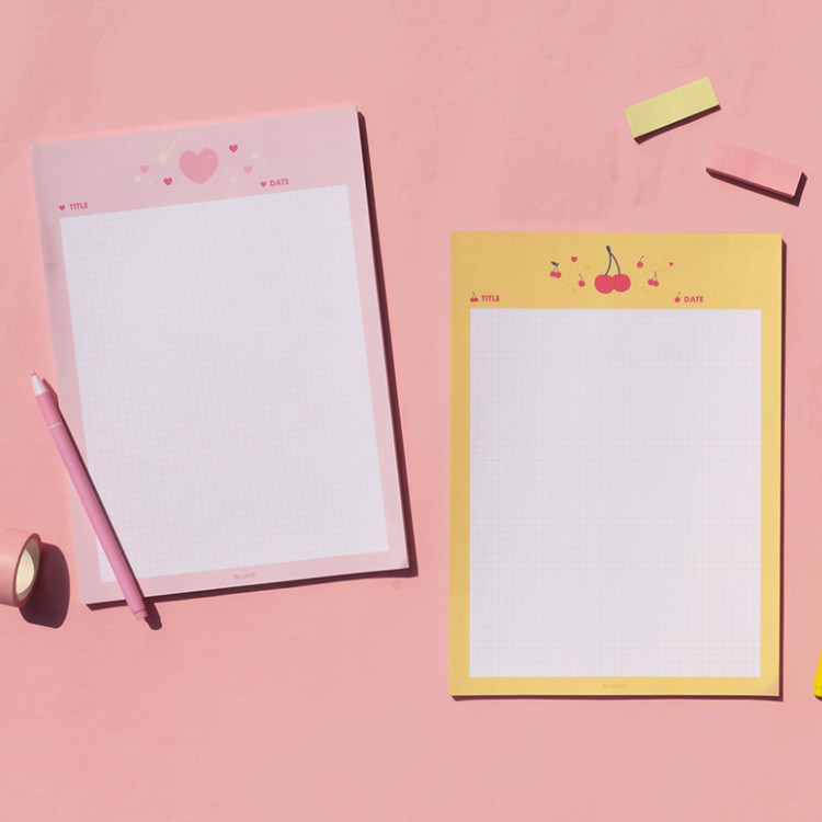 After The Rain Twinkle B5 size grid memo notepad