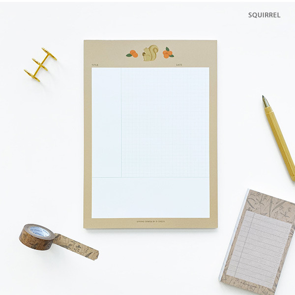 O-CHECK Vertical B5 Cornell study notes grid notepad