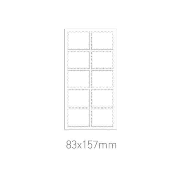 DESIGN GOMGOM Horizontal post stamp adhesive sticker sheet