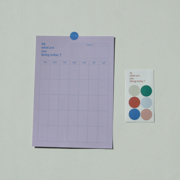 So what are you doing dateless monthly calendar planner