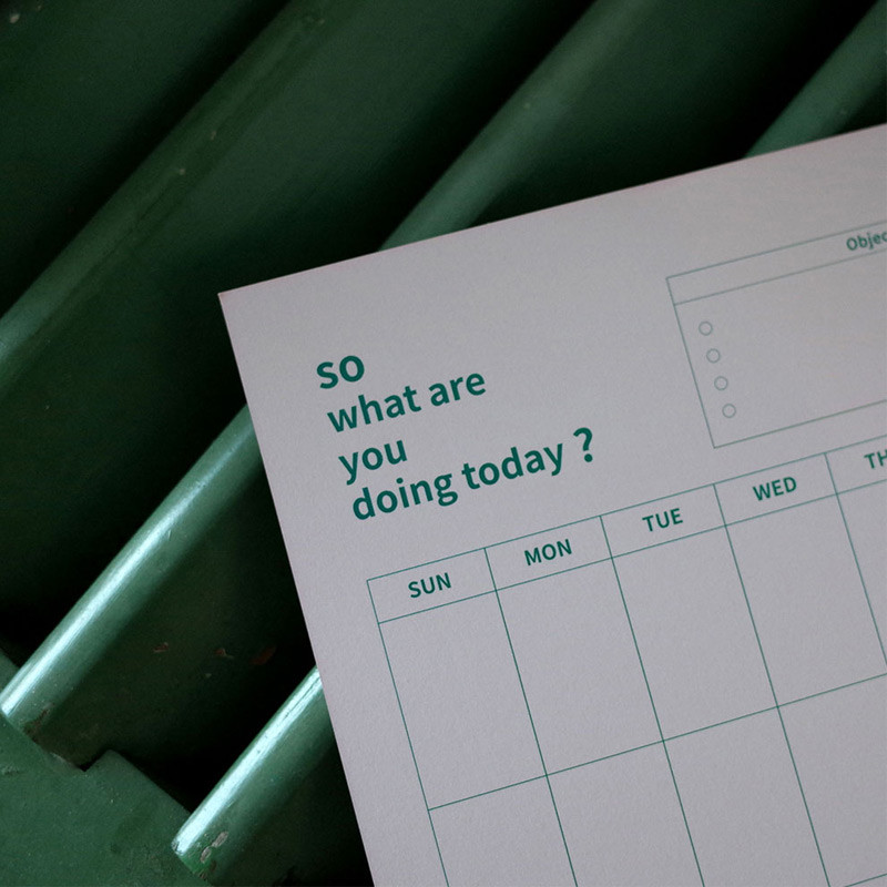 So what are you doing dateless monthly calendar planner