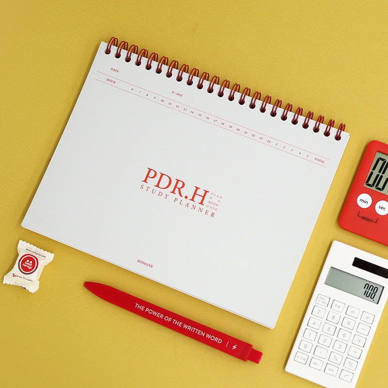 Signature PDR.H spiral bound dateless daily study planner