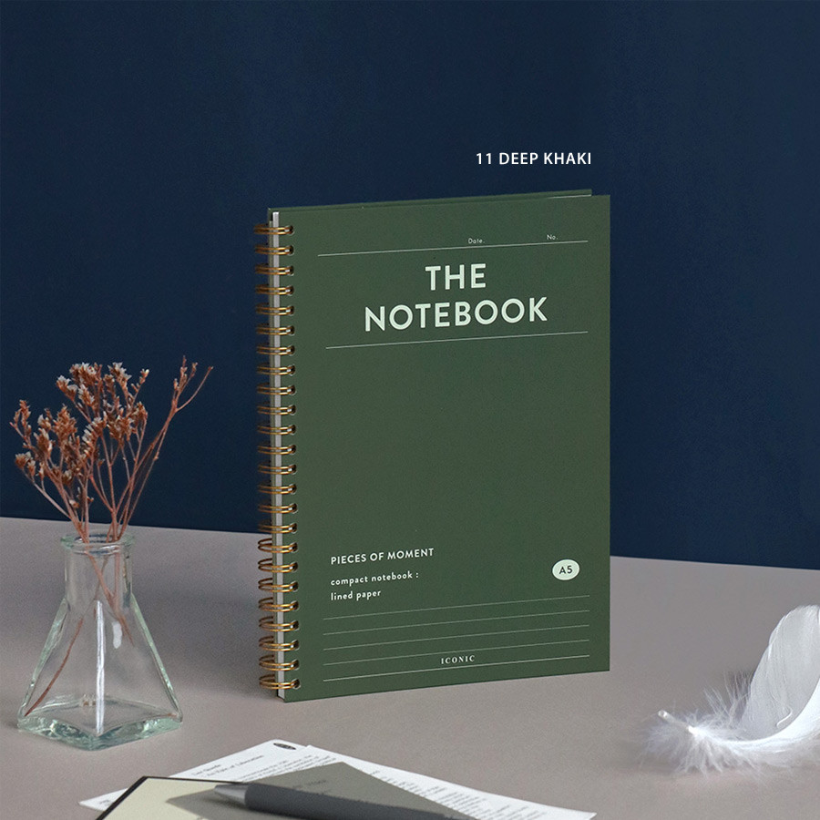 ICONIC Compact wire bound A5 hardcover lined notebook