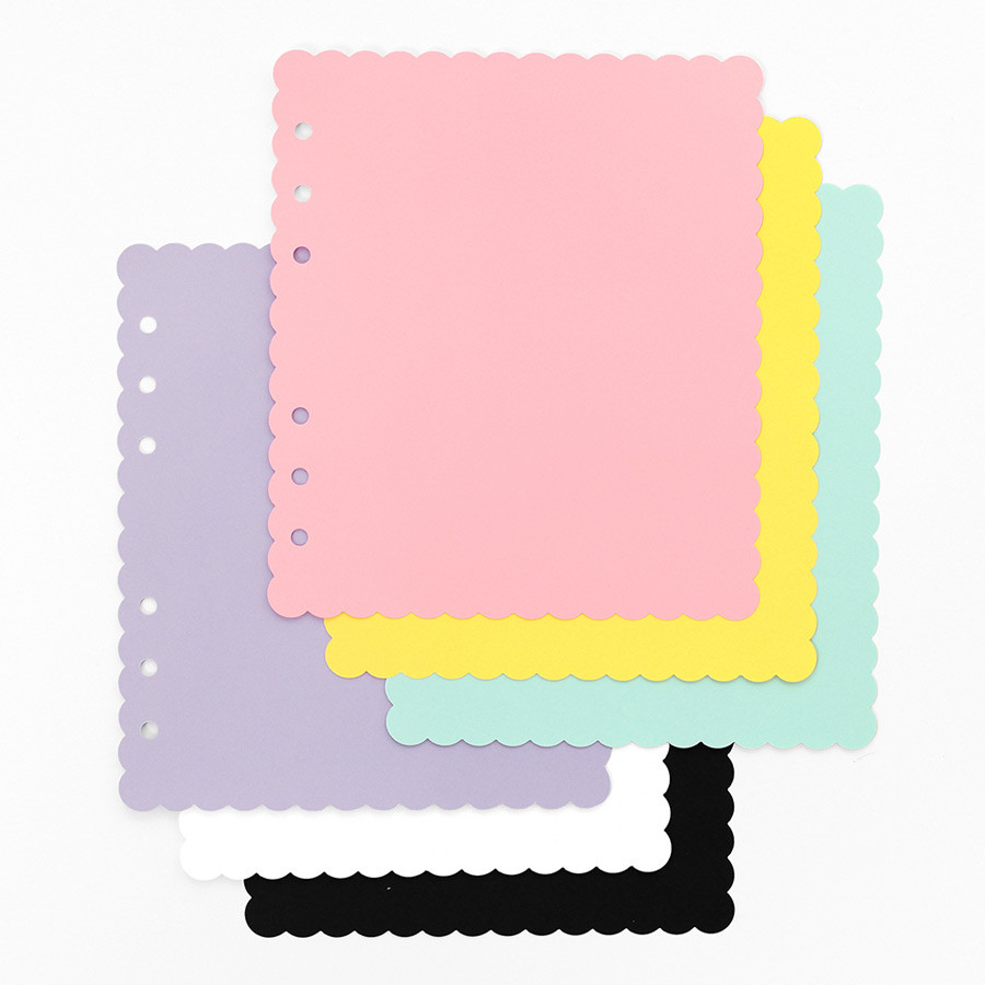 2NUL Biscuit wide A6 6 ring blank note paper refill set