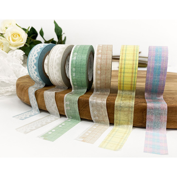 O-CHECK Pattern 15mm X 10m paper masking tape - Fallindesign