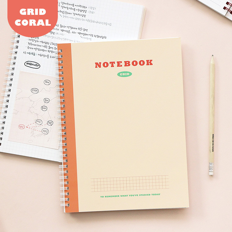 Indigo Basic B5 wire binding grid notebook - Fallindesign