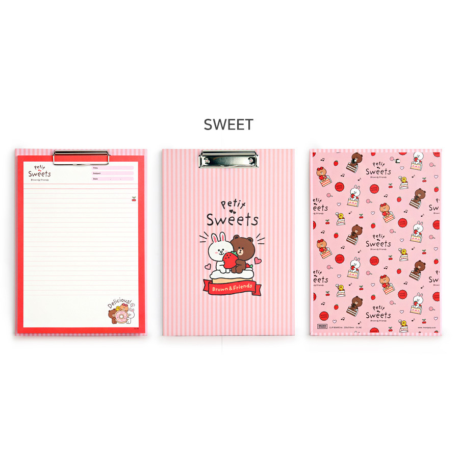 Monopoly Brown and friends A4 size clipboard notepad set