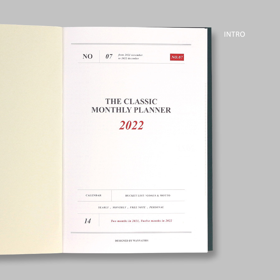 Wanna This 2022 Month Classic Medium Dated Monthly Planner