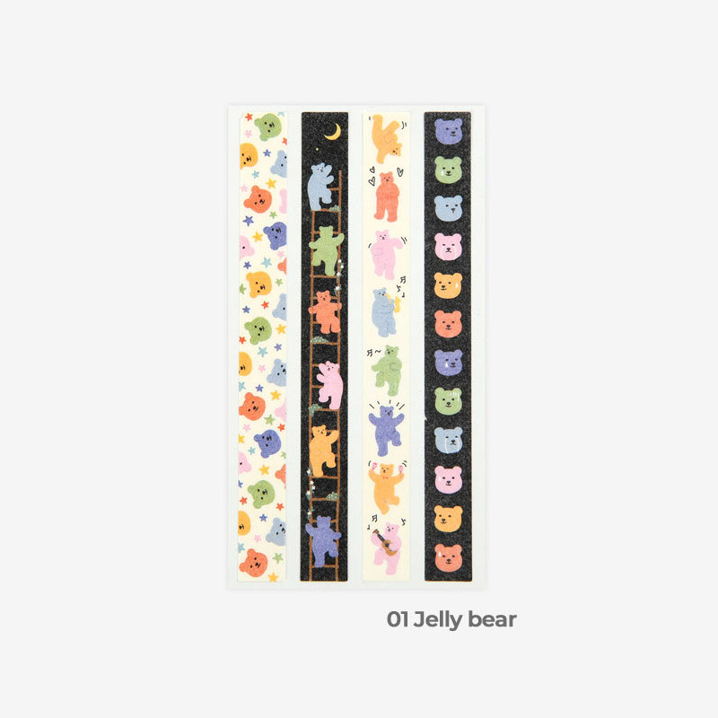 Dailylike Jelly Bear Paper Sticker Set - Fallindesign.com