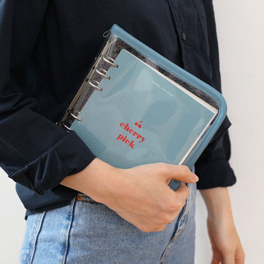 2NUL Cherry Pick Wide A6 Zipper 6-ring Dateless Weekly Diary