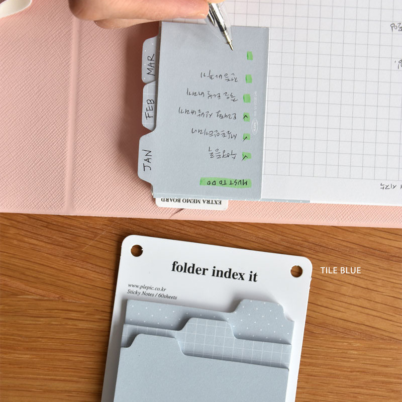 Play Obje Small Folder Index Sticky Notepad Bookmark Set