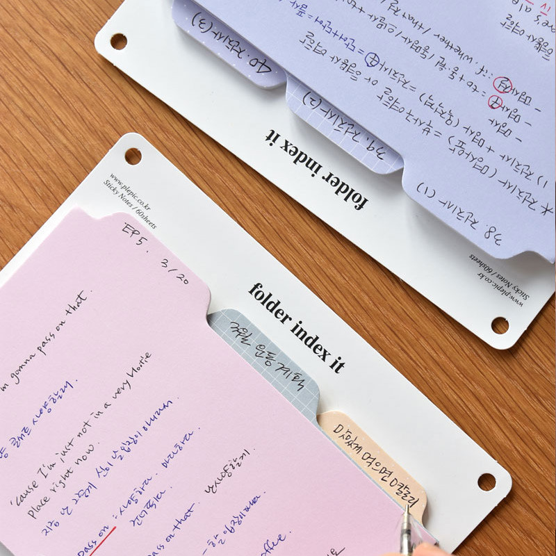 Play Obje Small Folder Index Sticky Notepad Bookmark Set