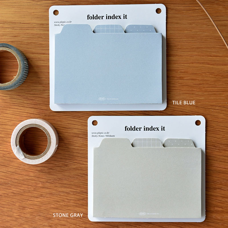 Play Obje Medium Folder Index Sticky Notepad Bookmark Set