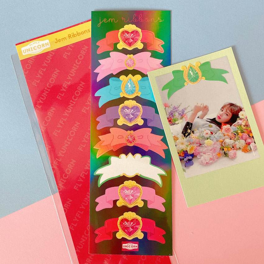 FlyFlyUnicorn Prism Jem Ribbons Paper Sticker