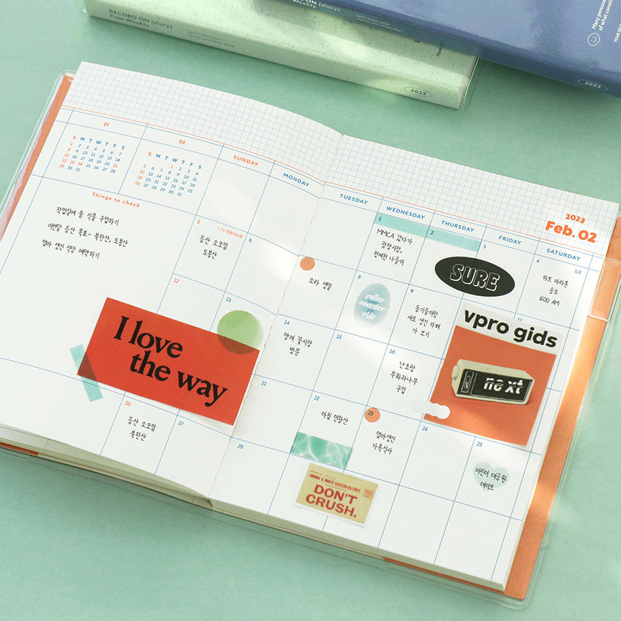 Iconic 2023 Record On B6 Dated Weekly Planner Scheduler