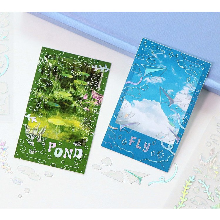 Iconic Aurora Line Glitter Slim Sticker Pack - fallindesign