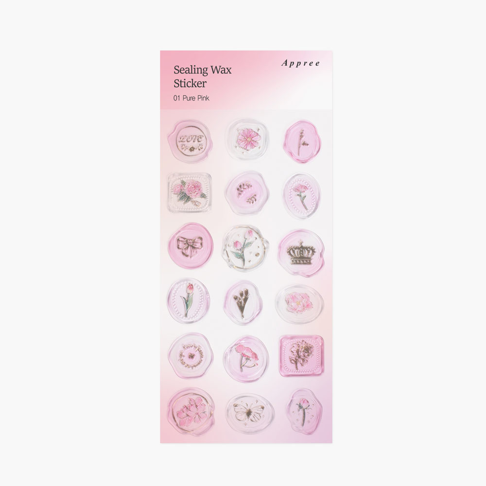 Appree Pure Pink Self Adhesive Sealing Wax Sticker