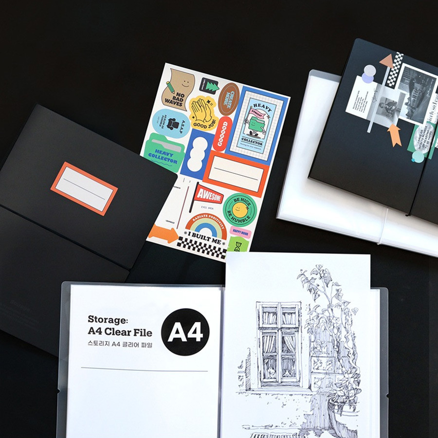 Indigo Storage A4 Clear File Folder Book - Fallindesign.com