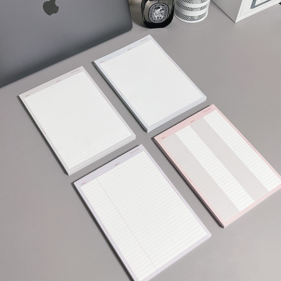 Spring A5 Lined Grid Notepad Cute Korean Stationery