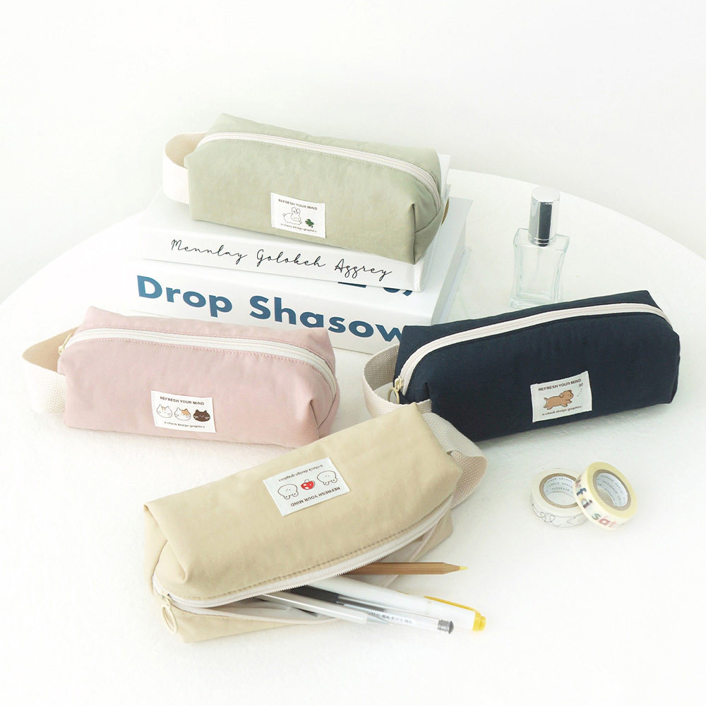 Natural Soft Rectangular Pencil Case Pen Pouch