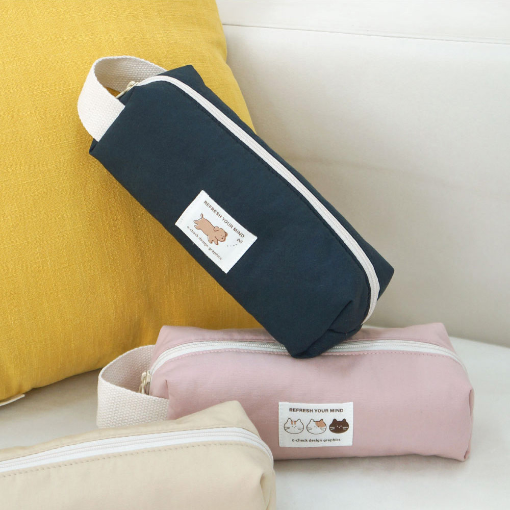 Natural Soft Rectangular Pencil Case Pen Pouch