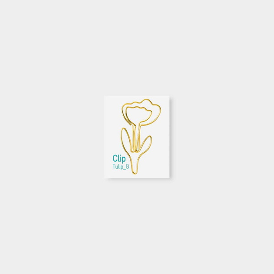 Appree Rose Gold Tulip Metal Clip Pack Korean Stationery