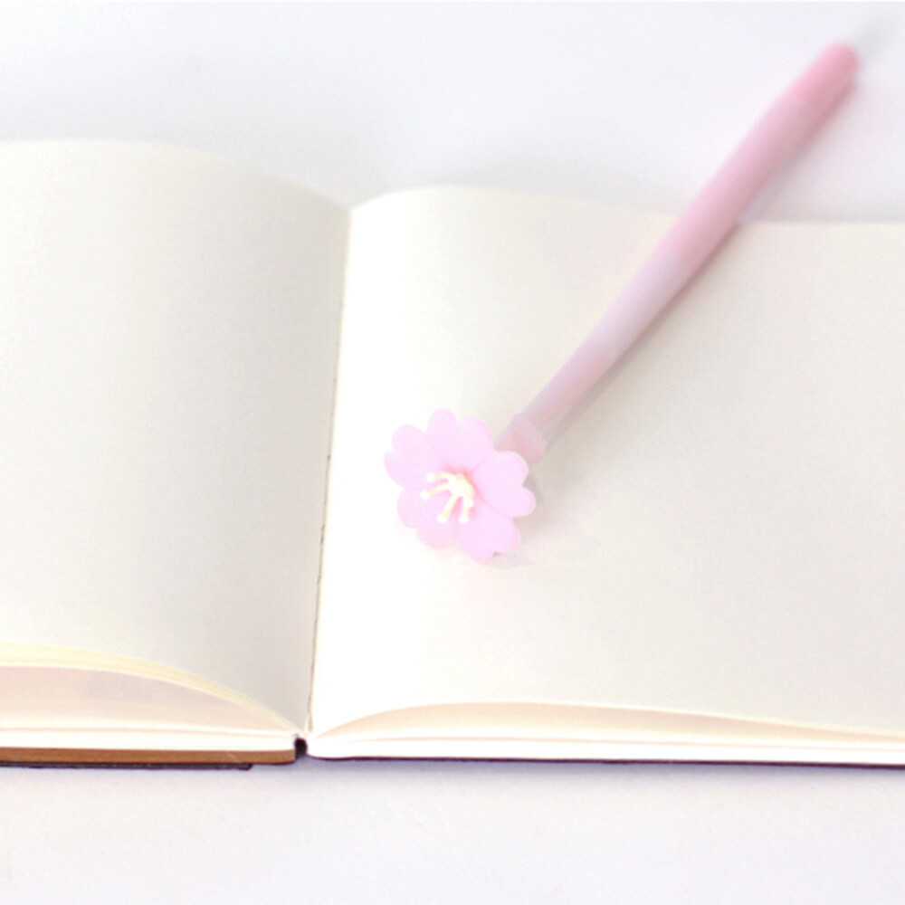 Appree Cherry Blossom Pen: Black Gel Pen with Comfort Grip