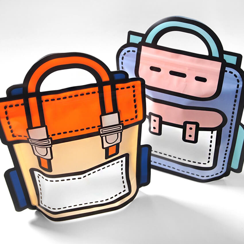 Colorful School Backpack Handle Zipper Bag Set for Gifts