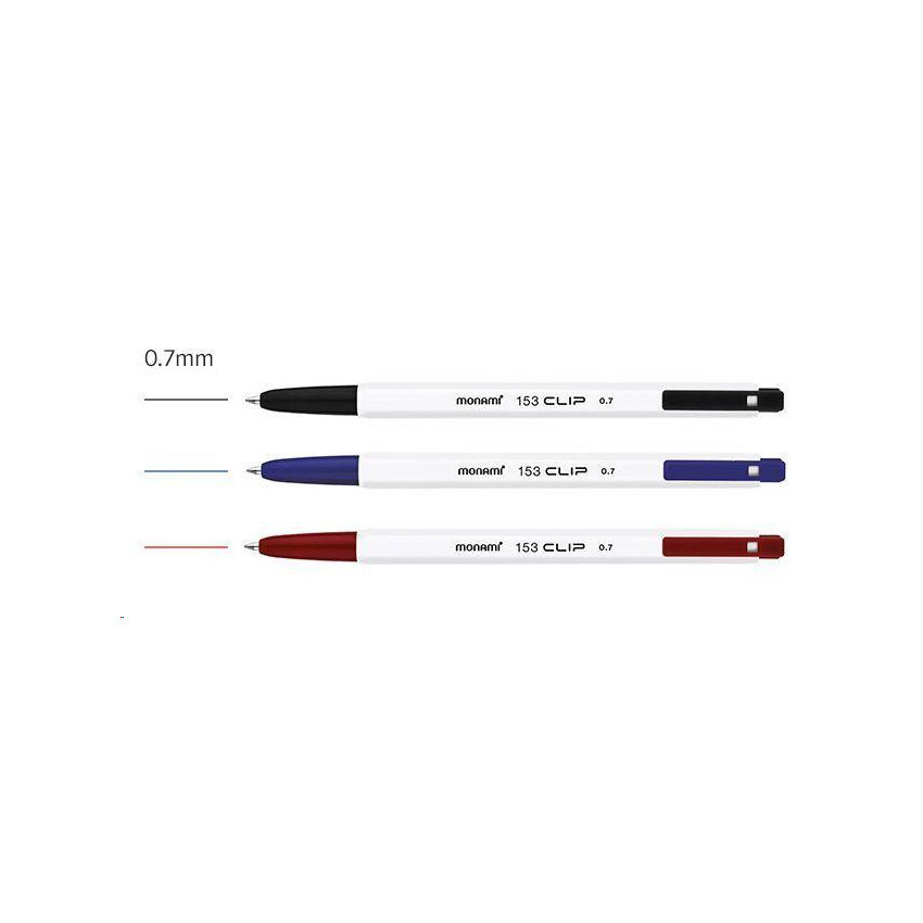Monami 153 Clip 0.7mm Ballpoint Pen: Sleek & Smooth Writing