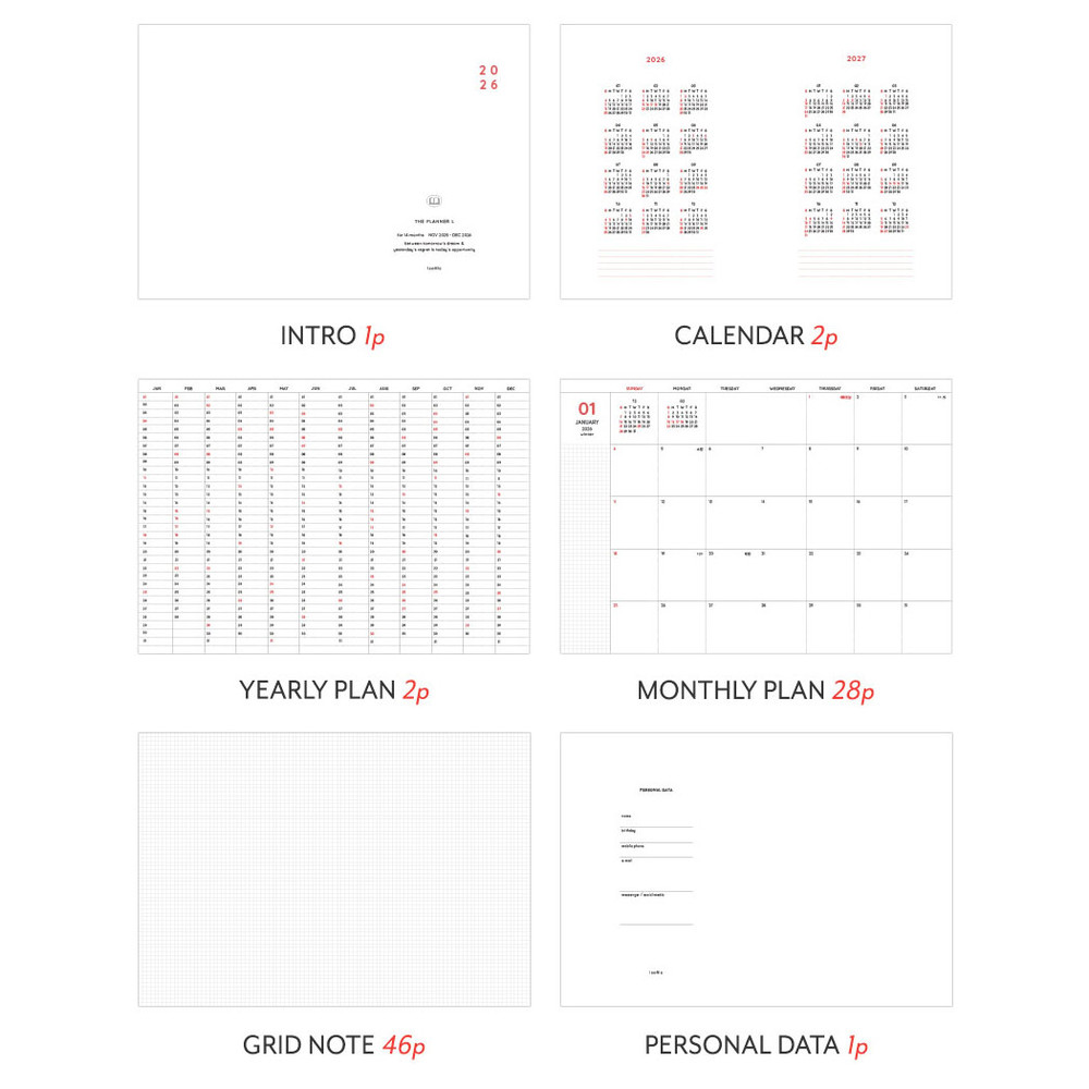 2026 Large Dated Monthly Planner | Simple & Spacious Design