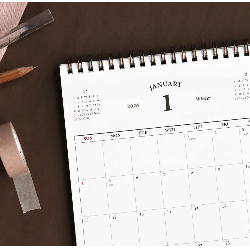 2026 Standing Desk Calendar | Monthly Flip Calendar