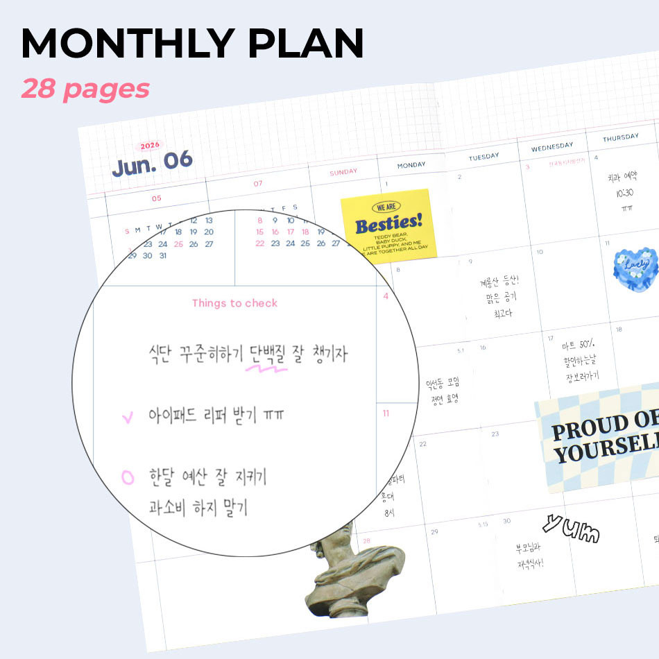 Iconic 2026 Record On Weekly Diary Planner | Compact B6 Size