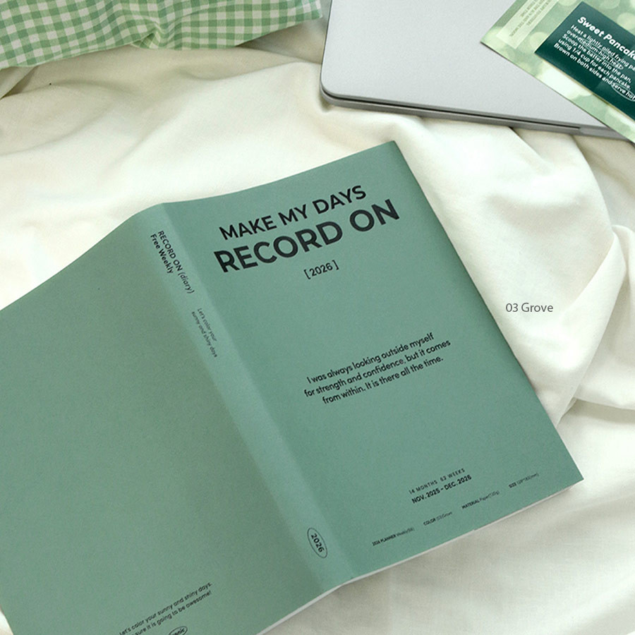 Iconic 2026 Record On Weekly Diary Planner | Compact B6 Size