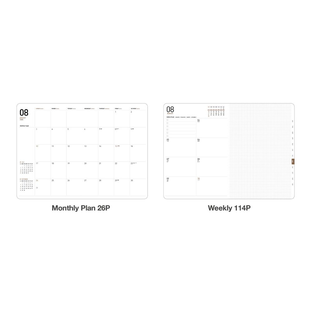 Ardium 2026 Simple Medium Dated Weekly Planner Scheduler