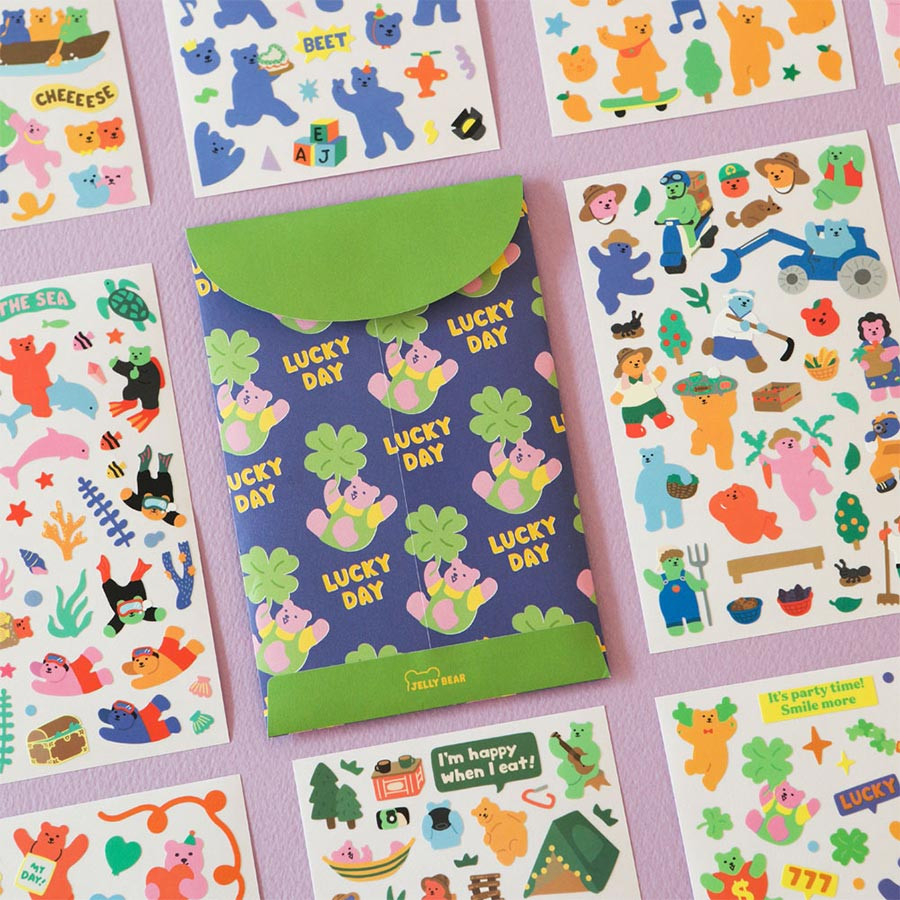 Dailylike Jelly Bear Removable Sticker Pack Ver.3