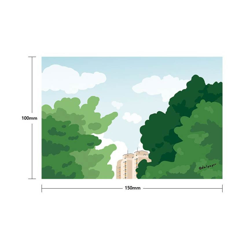 DALPAPER Scenery Paper Card Korean Stationery Greeting Card