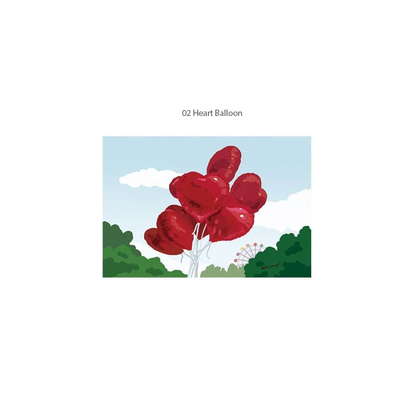 DALPAPER Scenery Paper Card Korean Stationery Greeting Card