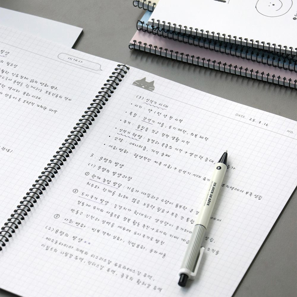 Doodle B5 Spiral Grid Notebook | Creativity & Productivity
