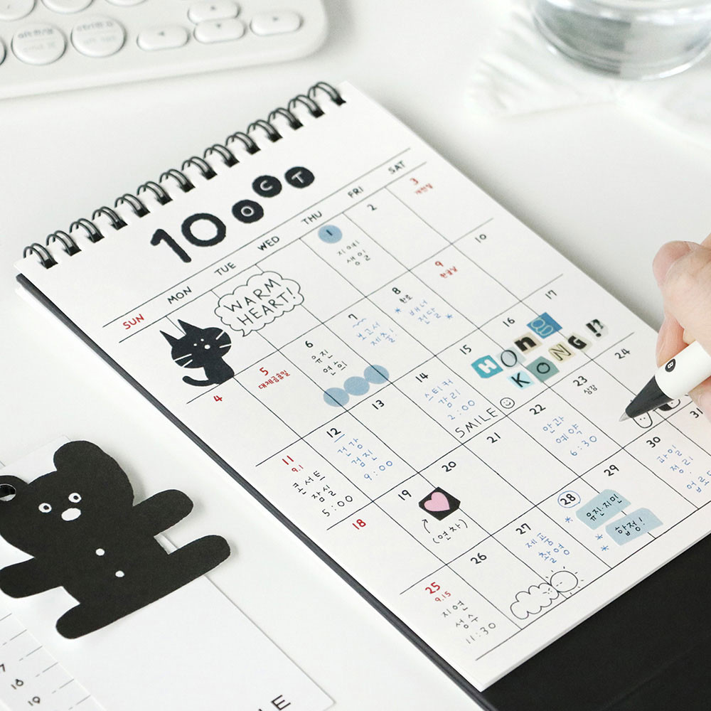 Iconic 2026 Doodle Desk Calendar: Cute Monthly Illustrations