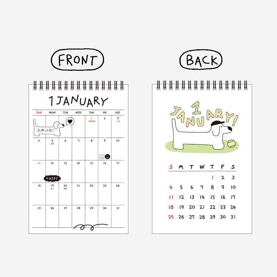 Iconic 2026 Doodle Desk Calendar: Cute Monthly Illustrations
