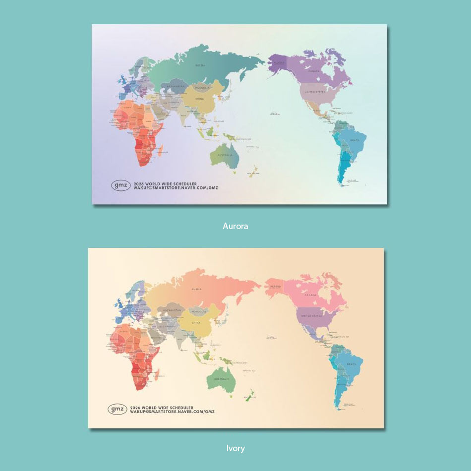 Global Desk Calendar: World Map, Travel Planner & Goal Tracker