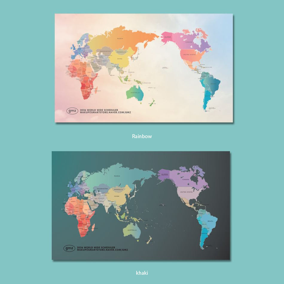 Global Desk Calendar: World Map, Travel Planner & Goal Tracker