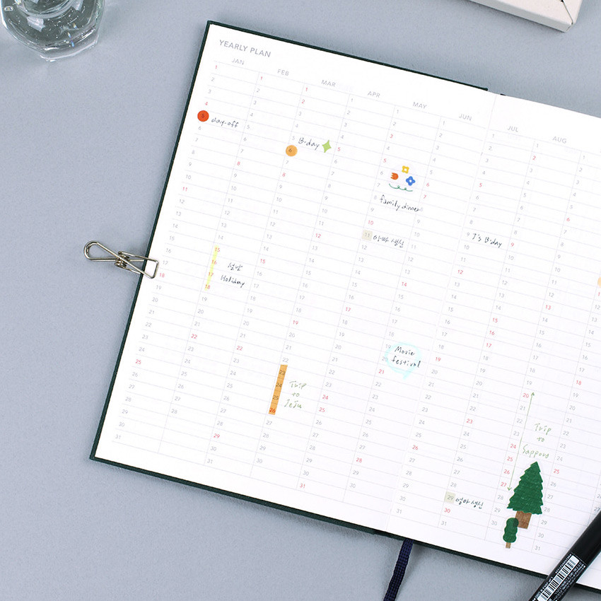 2026 A'round The Day Large | Premium Dutch Fabric B6 Planner