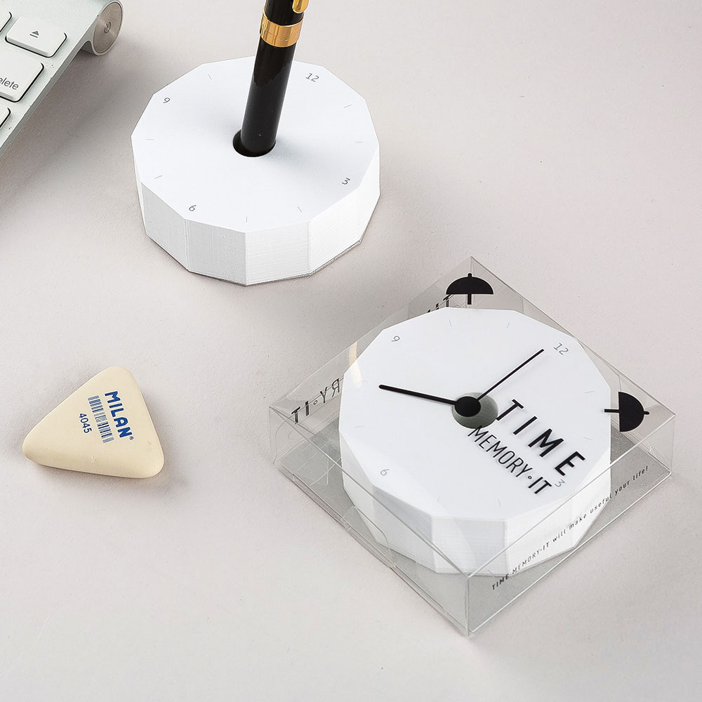 Ardium Time Memory It Clock-Shaped Memo Pad