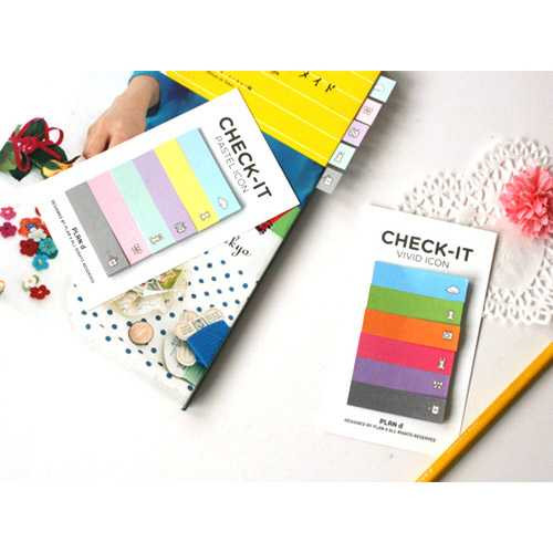 PlanD Icon check-it sticky note set bookmark - fallindesign.com