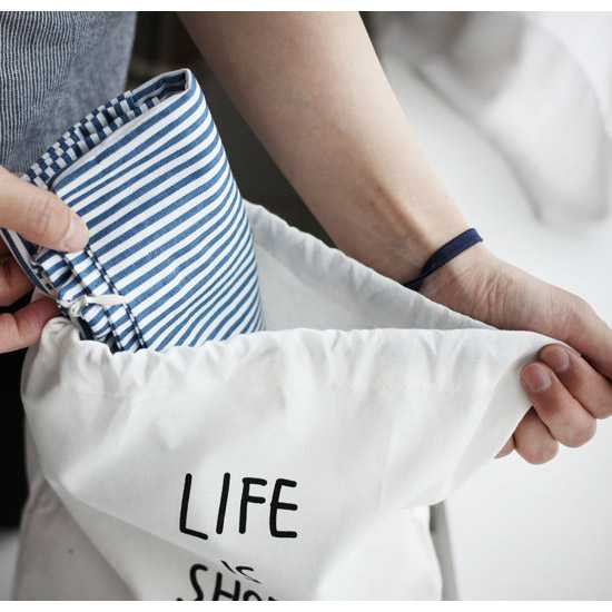 2NUL Cotton laundry drawstring pouch - Medium