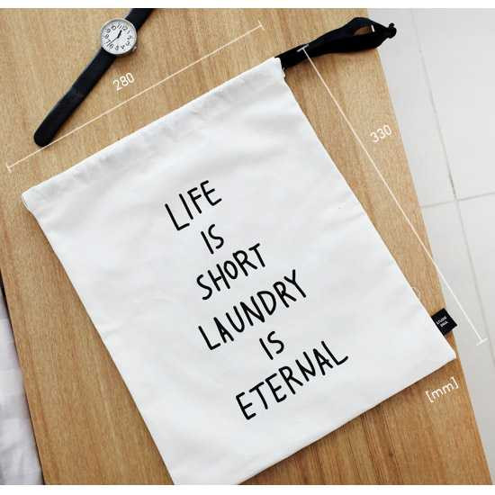 2NUL Cotton laundry drawstring pouch - Medium