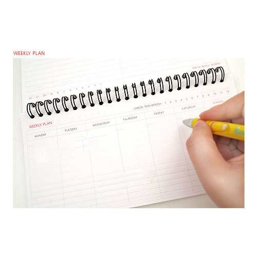 2young Wirebound 7days weekly planner scheduler - fallindesign