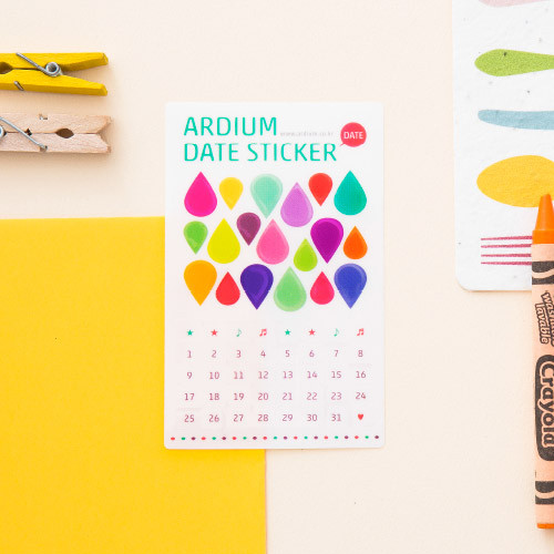 Ardium Date adhesive sticker set of 6 sheets - fallindesign