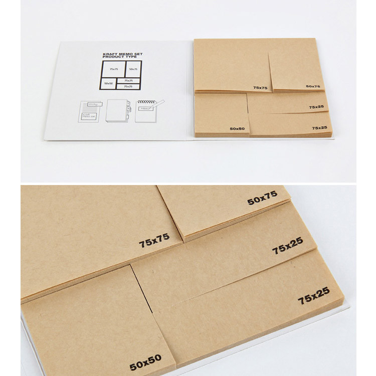 Bono Kraft sticky notes memo set - fallindesign.com